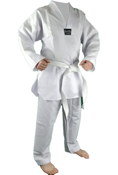 Dragon 10012 Fitilli Kumaş Beyaz Yaka Taekwondo Elbisesi Dragon 10012 Fitilli Kumaş Beyaz Yaka Taekwondo Elbisesi