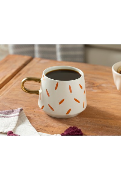 English Home Apaz Stoneware Kupa 350 ml Turuncu English Home Apaz Stoneware Kupa 350 ml Turuncu
