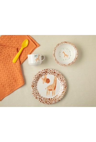 English Home Mini Giraffe Melamin Bebe Mama Takımı 21 Cm+ 8x6,5 CM+14X4,5 cm Bej English Home Mini Giraffe Melamin Bebe Mama Takımı 21 Cm+ 8x6,5 CM+14X4,5 cm Bej
