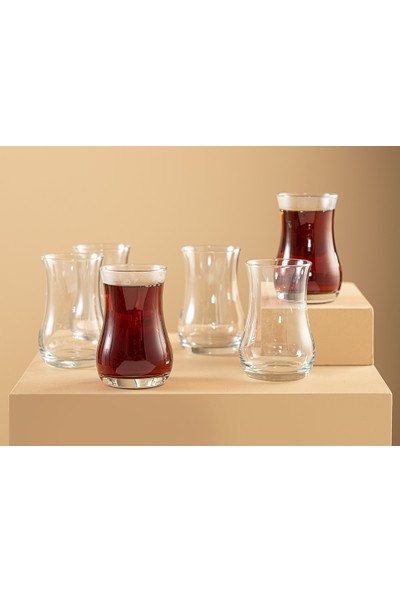English Home Darwin Cam 6'lı Çay Bardağı 170 ml Şeffaf English Home Darwin Cam 6'lı Çay Bardağı 170 ml Şeffaf