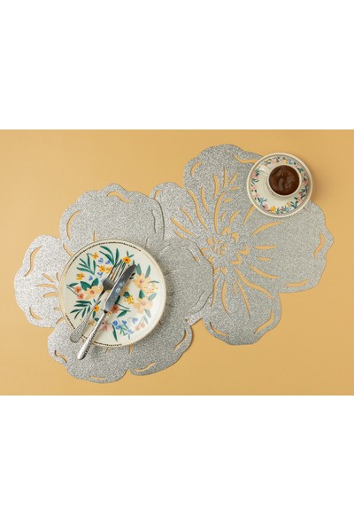 English Home Veronika Pvc 2'li Amerikan Servis 38 cm Silver