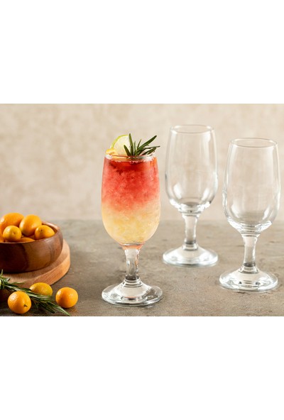 English Home Helen Cam 3'lü Kadeh 200 ml Şeffaf