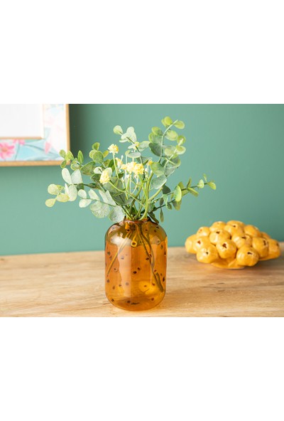 English Home Glam Dots Borosilikat Vazo 7x9 cm Amber English Home Glam Dots Borosilikat Vazo 7x9 cm Amber