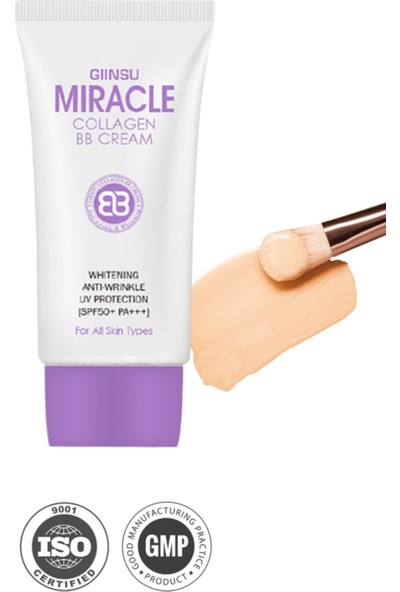 Gıınsu Yaşlanma Karşıtı ve Cilt Sıkılaştırıcı SPF50+ Uva/uvb Koruyucu Kolajen Içeren Miracle Bb Krem Gıınsu Yaşlanma Karşıtı ve Cilt Sıkılaştırıcı SPF50+ Uva/uvb Koruyucu Kolajen Içeren Miracle Bb Krem