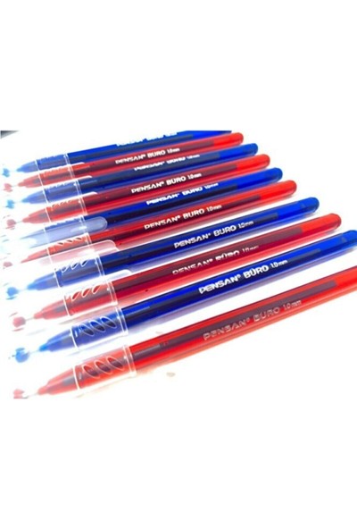 Pensan Büro 1.0 mm Tükenmez Kalem 5 Kırmızı Kalem, 5 Mavi Kalem Pensan Büro 1.0 mm Tükenmez Kalem 5 Kırmızı Kalem, 5 Mavi Kalem