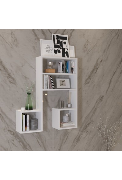 Decoraktiv Nota Mdf Duvar Ünitesi Parlak Beyaz