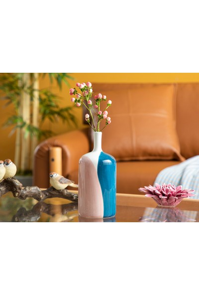 English Home Charlotte Vazo 9X9X20 cm Pembe English Home Charlotte Vazo 9X9X20 cm Pembe