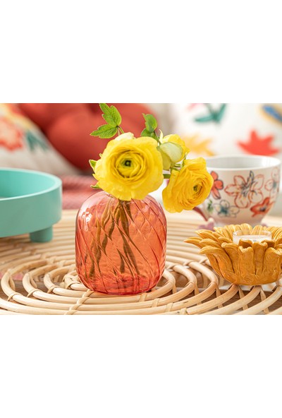 English Home Bety Borosilikat Vazo 9X11 cm Pembe English Home Bety Borosilikat Vazo 9X11 cm Pembe