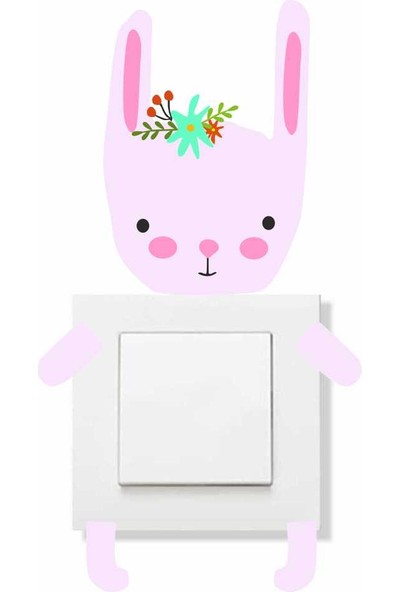 Piksel Grafik Tavşan Priz Sticker Piksel Grafik Tavşan Priz Sticker