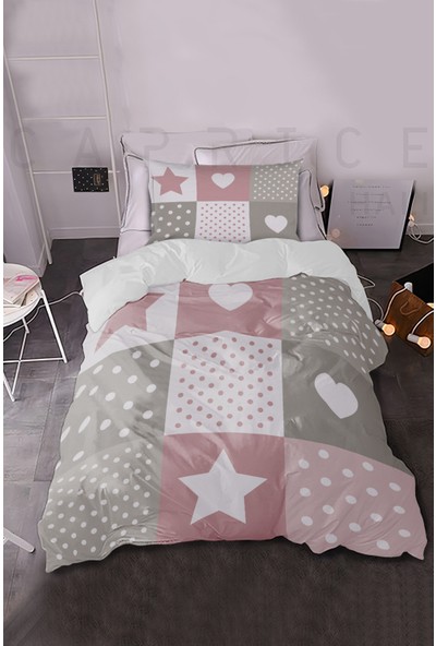 Caprice Halı Kalp ve Puantiye Desenli Çocuk Nevresim Takımı