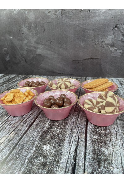 Yzhome 6'lı Seramik Yaldızlı Kase Çerezlik Lokumluk Mavi Yzhome 6'lı Seramik Yaldızlı Kase Çerezlik Lokumluk Mavi