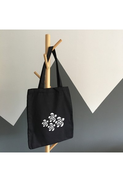 Via Siyah Ham Bez Çanta Baskılı 35X40 Via Siyah Ham Bez Çanta Baskılı 35X40