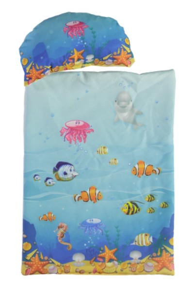 Poo-Poo Alt Açma Minderi Yastıklı Balık Baskılı