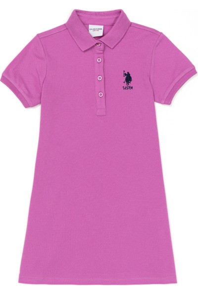 U.S. Polo Assn. Kız Çocuk Menekşe Örme Elbise