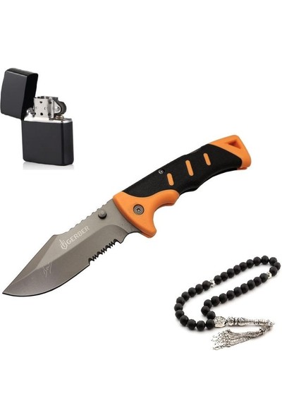 Gerber Marka 23 cm Çakı Metal Çakmak ve Tesbih ile