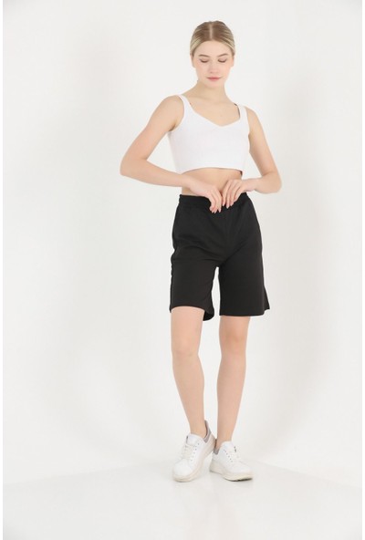 Ozy Fashion Yazlık Belden Lastikli Uzun Şort Ozy Fashion Yazlık Belden Lastikli Uzun Şort