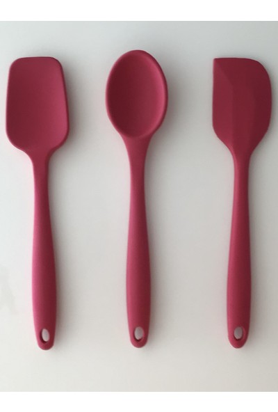 Bybirgül Büyük Boy Silikon Spatula+Kaşık(Set) Bybirgül Büyük Boy Silikon Spatula+Kaşık(Set)