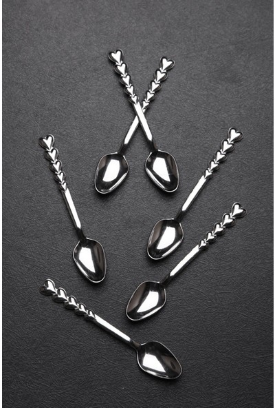 Züka 6 Adet Çelik Lüx Çay Kaşığı