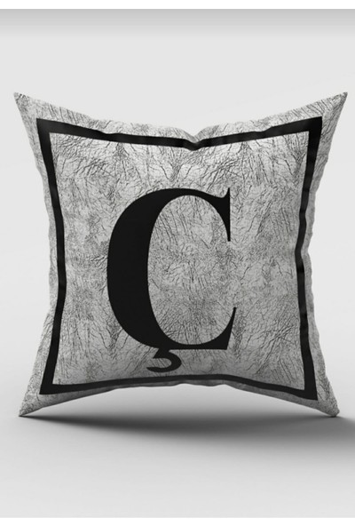 Kurt Tekstil Ç Harfli Kırlent - Kırlent Kılıfı