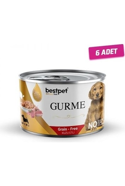 6 Adet - Bestpet Gurme Junior Puppy Mini Irk Kuzulu Parça Etli Jelly Yavru Köpek Konservesi 200 gr 6 Adet - Bestpet Gurme Junior Puppy Mini Irk Kuzulu Parça Etli Jelly Yavru Köpek Konservesi 200 gr