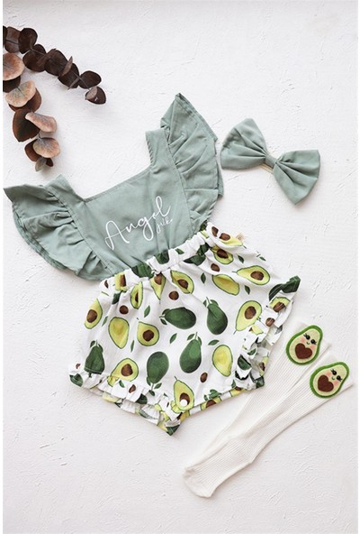 Avokado Konsept Bebek Romper Özel Set