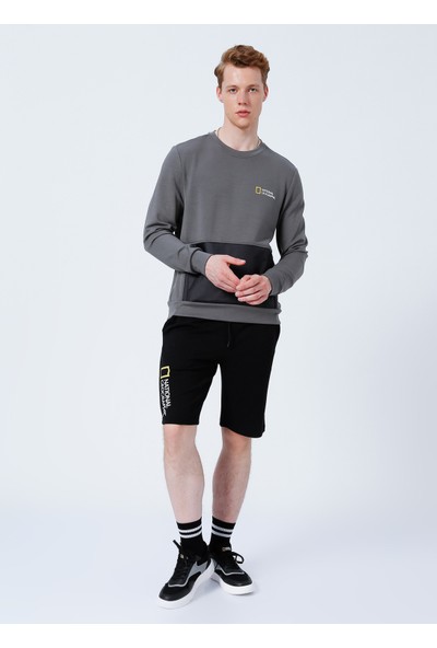 National Geographic Forest Lastikli Standart Kalıp Baskılı Siyah Erkek Sweat Şort National Geographic Forest Lastikli Standart Kalıp Baskılı Siyah Erkek Sweat Şort