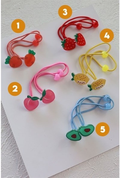 Bebeğine Meyve Figürlü Lastik Toka