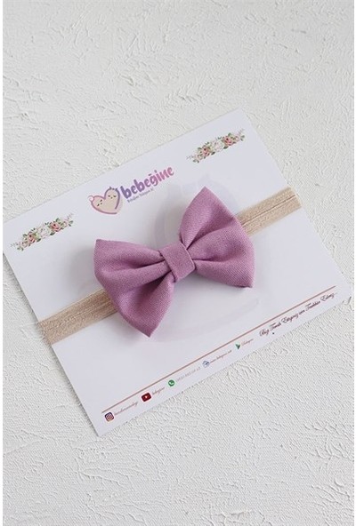 Bebeğine Lila Renkli Fiyonk Bant