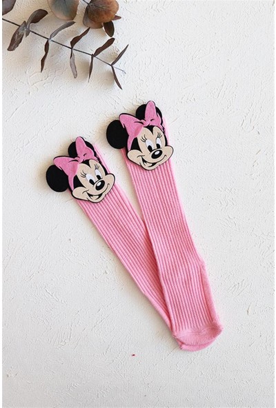 Bebeğine Mini Mouse Figürlü Bebek Dizaltı Çorap