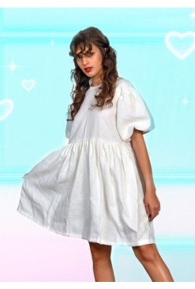 Balon Kol Keten Elbise