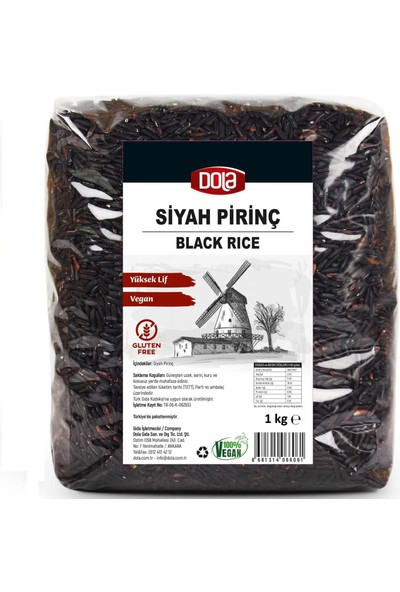 Dola Siyah Pirinç 1 kg Dola Siyah Pirinç 1 kg