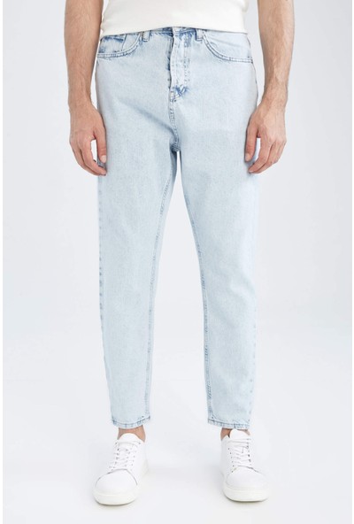 Loose Fit Normal Bel Kısa Paça Jean PANTOLON X6497AZ22SM
