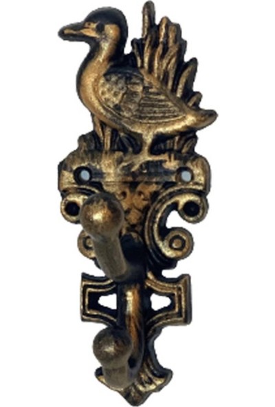 Ant Döküm Bronz Görünümlü Boya Ile Boyalı Ördek Askılık