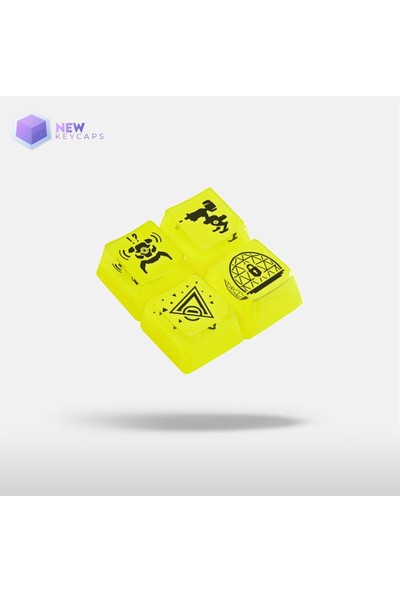 New Keycaps Valorant Killjoy Tuşları Q-E-X-C Mekanik Klavye Tuşu Artisan Keycaps New Keycaps Valorant Killjoy Tuşları Q-E-X-C Mekanik Klavye Tuşu Artisan Keycaps