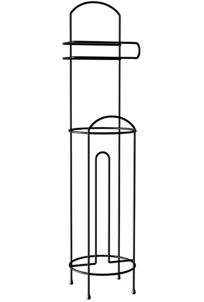 Peakbay Ayaklı Tuvalet Kağıtlığı Wc Kağıtlık Siyah Beyaz