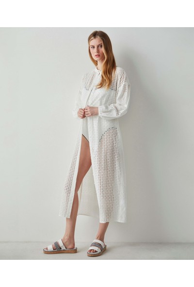 İpekyol Güpür Plaj Elbisesi