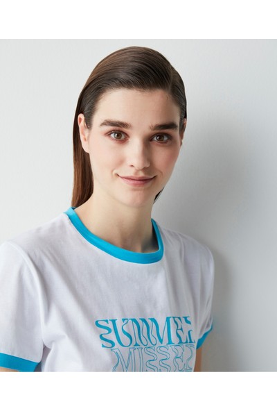 İpekyol Slogan Baskılı Tişört