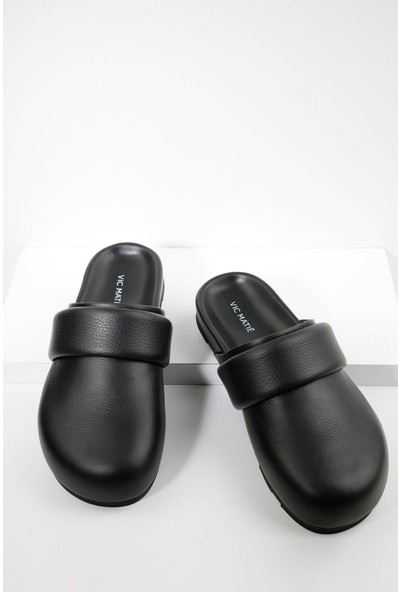 Vic Matie Bantlı Deri Sabo Terlik