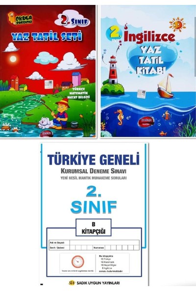 Çankaya Yayın Dağıtım 2. Sınıf Yaz Tatil Seti (Tatil Kitabı + Ingilizce Tatil Kitabı + Kurumsal Deneme Sınavı) Çankaya Yayın Dağıtım 2. Sınıf Yaz Tatil Seti (Tatil Kitabı + Ingilizce Tatil Kitabı + Kurumsal Deneme Sınavı)