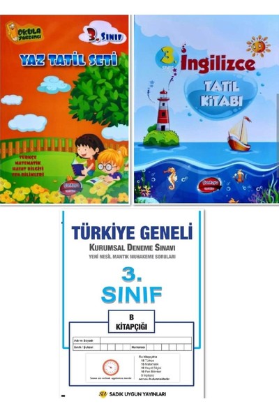 Çankaya Yayın Dağıtım 3. Sınıf Yaz Tatil Seti (Tatil Kitabı + Ingilizce Tatil Kitabı + Kurumsal Deneme Sınavı) Çankaya Yayın Dağıtım 3. Sınıf Yaz Tatil Seti (Tatil Kitabı + Ingilizce Tatil Kitabı + Kurumsal Deneme Sınavı)