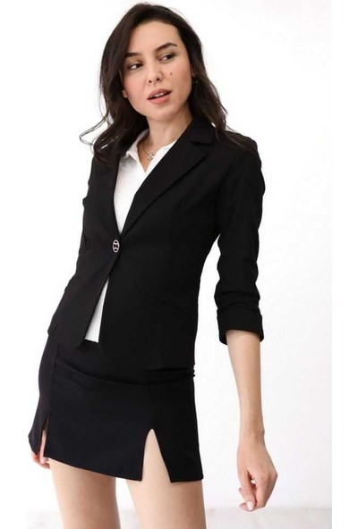 Modaline Flato Cepli Capri Kol Ceket Modaline Flato Cepli Capri Kol Ceket