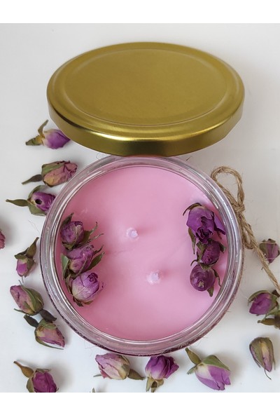 Gül Kokulu Aromaterapi Soya Mumu Gül Kokulu Aromaterapi Soya Mumu
