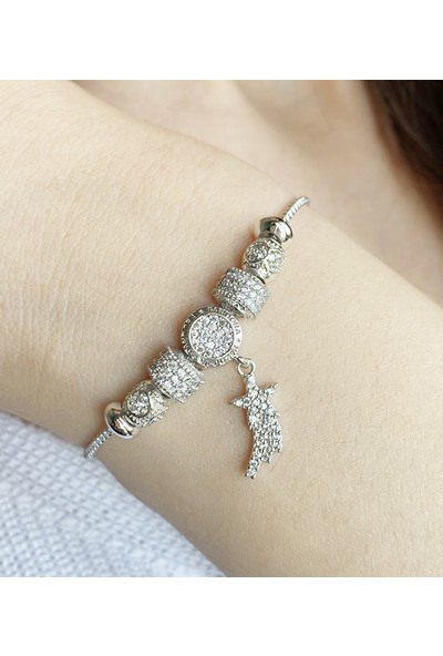 Mossmour Kadın Gümüş Rodyum Kaplama Asansörlü Charm Kuyruklu Yıldız Pandora Modeli Bileklik Mossmour Kadın Gümüş Rodyum Kaplama Asansörlü Charm Kuyruklu Yıldız Pandora Modeli Bileklik