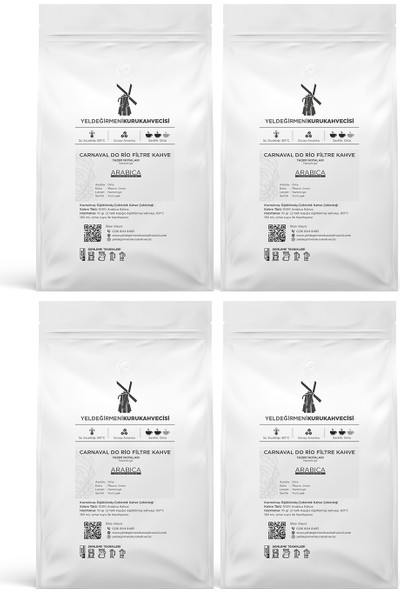 Carnaval Do Rio Filtre Kahve 4 Adet x 250 gr Carnaval Do Rio Filtre Kahve 4 Adet x 250 gr