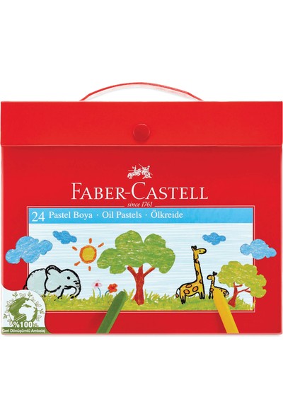Faber-Castell Karton Çantalı Pastel Boya 24'lü Faber-Castell Karton Çantalı Pastel Boya 24'lü