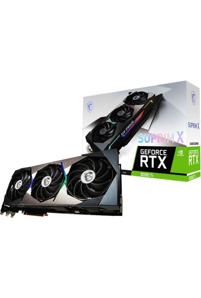 MSI GeForce RTX 3090 Ti Suprim X 24G 24GB GDDR6X 384 Bit Ekran Kartı MSI GeForce RTX 3090 Ti Suprim X 24G 24GB GDDR6X 384 Bit Ekran Kartı