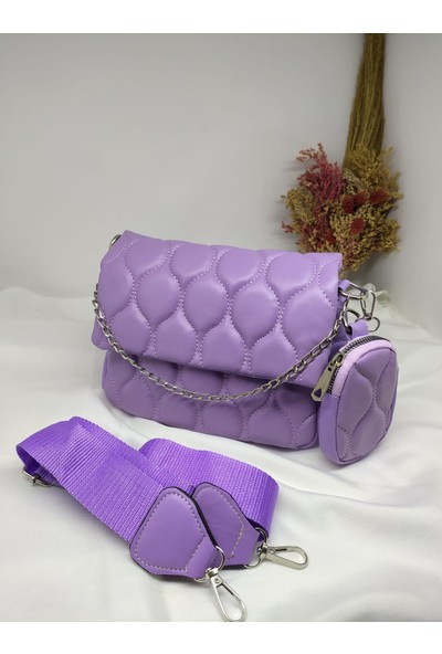 SC Ciyt Of Woman Mini Cüzdanlı Zincir Detaylı Mor Kadın Çanta SC Ciyt Of Woman Mini Cüzdanlı Zincir Detaylı Mor Kadın Çanta