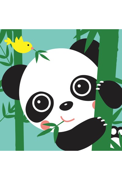 Atölye Sensin Çocuklar Için Sayılarla Boyama Seti Çerçeveli Tuval 20X20 Cm, Panda Atölye Sensin Çocuklar Için Sayılarla Boyama Seti Çerçeveli Tuval 20X20 Cm, Panda