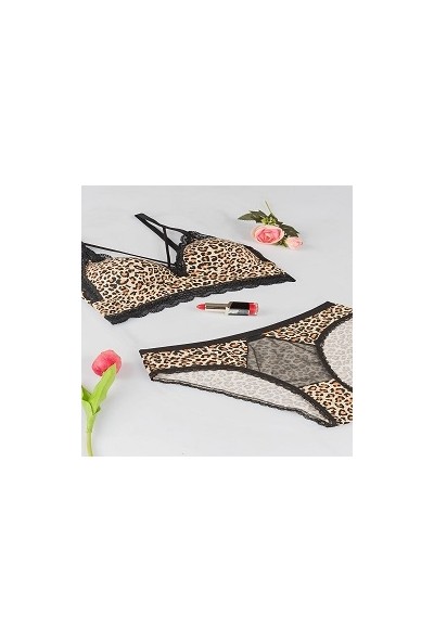Edse New 1610 Leopar Çapraz Bralet 2'li Takım