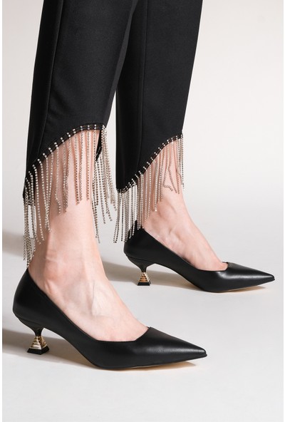 Marjin Kadın Stiletto Ayna Ökçe Sivri Burun Topuklu Ayakkabı Demure Marjin Kadın Stiletto Ayna Ökçe Sivri Burun Topuklu Ayakkabı Demure